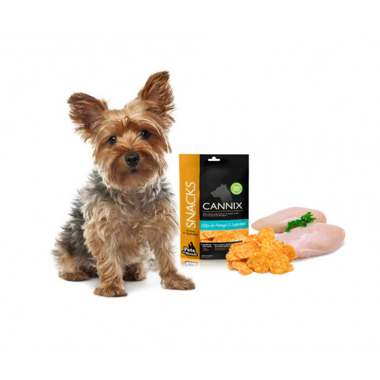 Petisco para cachorro Chips deFrango e legumes | CANNIX